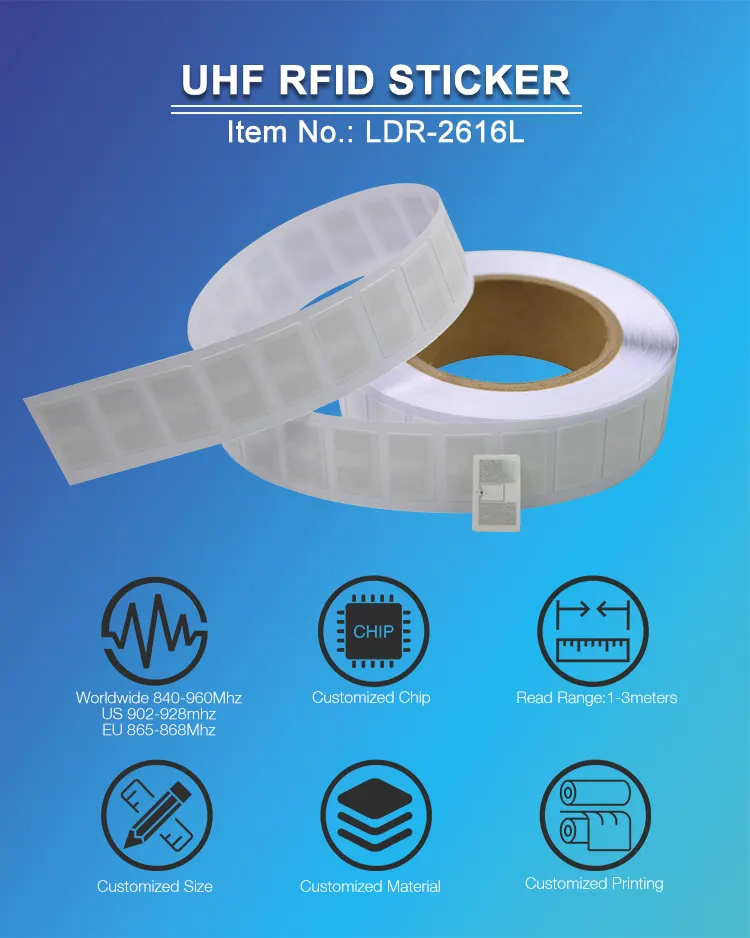 LDR-2616L UHF RFID Label - Leadercolor-RFID tags and Animal Ear tags